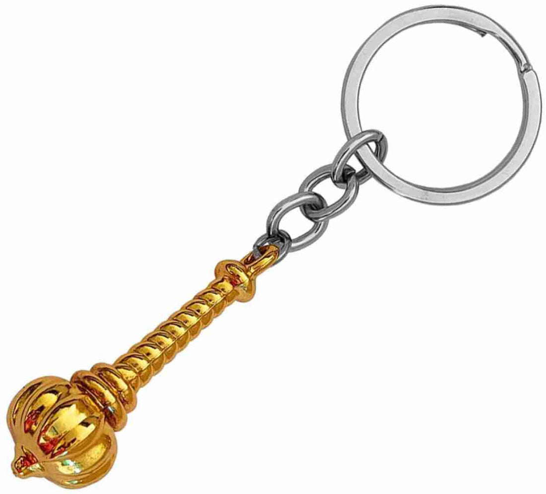 Lord Hanuman Gada Gold Metal Decorative Religious Key chain – Sanatani Shop